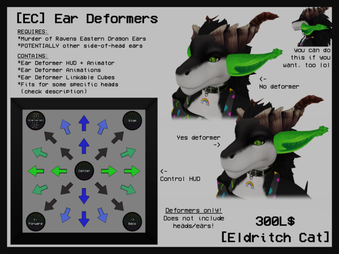 Second Life Marketplace - [Eldritch Cat] Ear Deformers